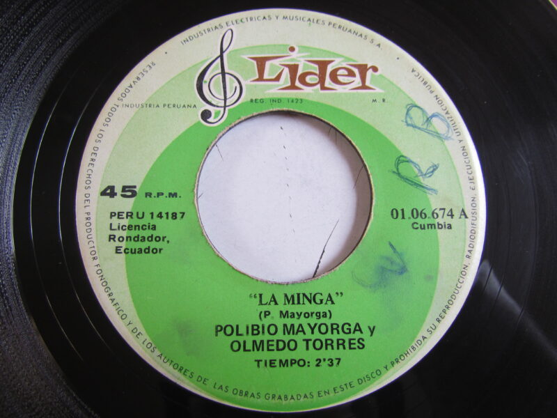 POLIBIO MAYORGA «LA MINGA» 7″ CUMBIA ORGAN ECUADOR EDIT PERU HEAR ...